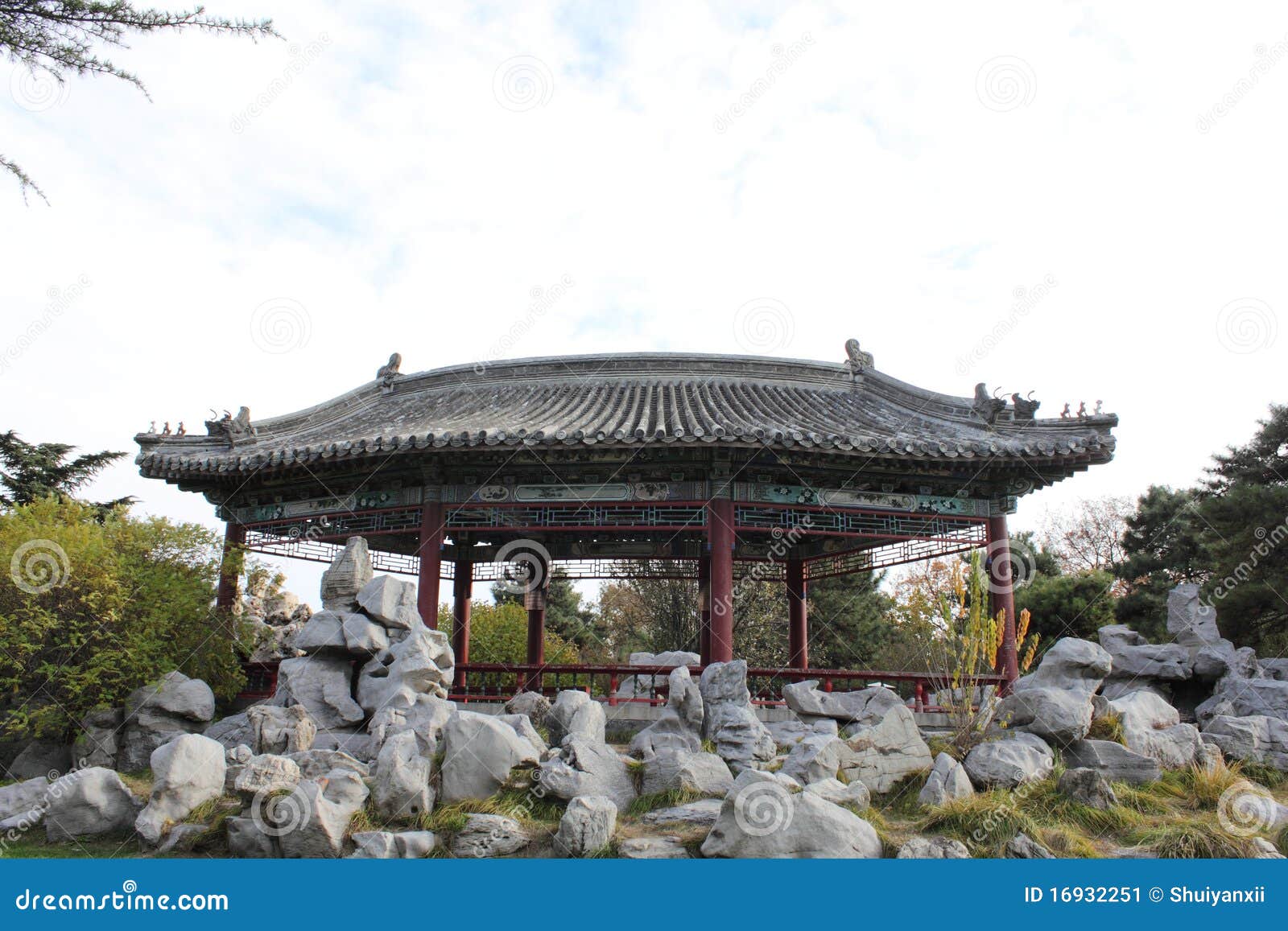 Fan-shaped Pavilion stock image. Image of pinaster, shape - 16932251