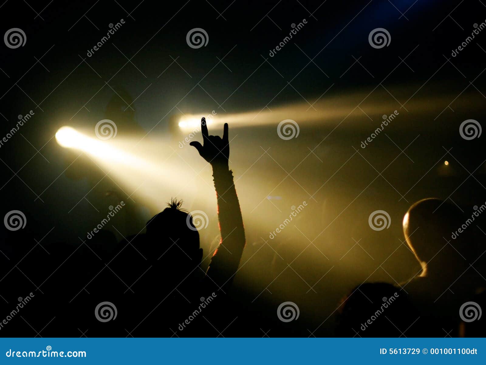 Fan shows devil sign stock image. Image of event, entertainment - 5613729