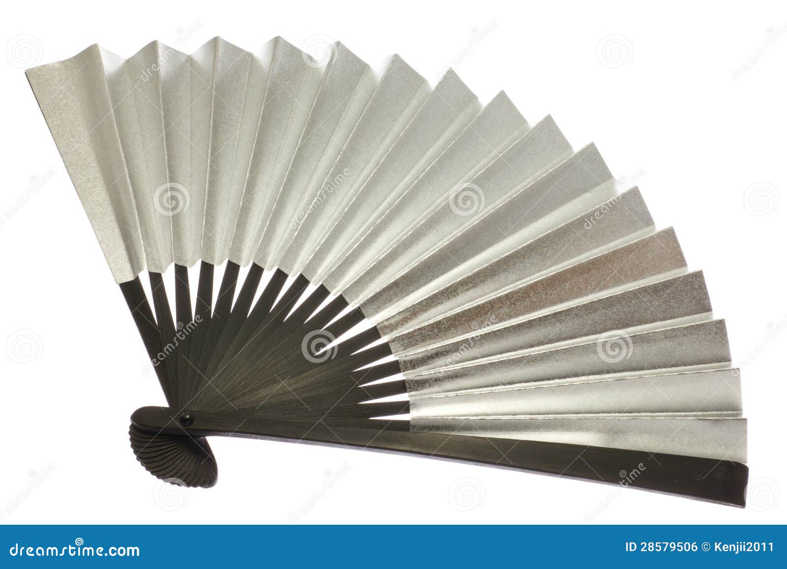 Fan of silver stock photo. Image of bright, flutter, turning - 28579506