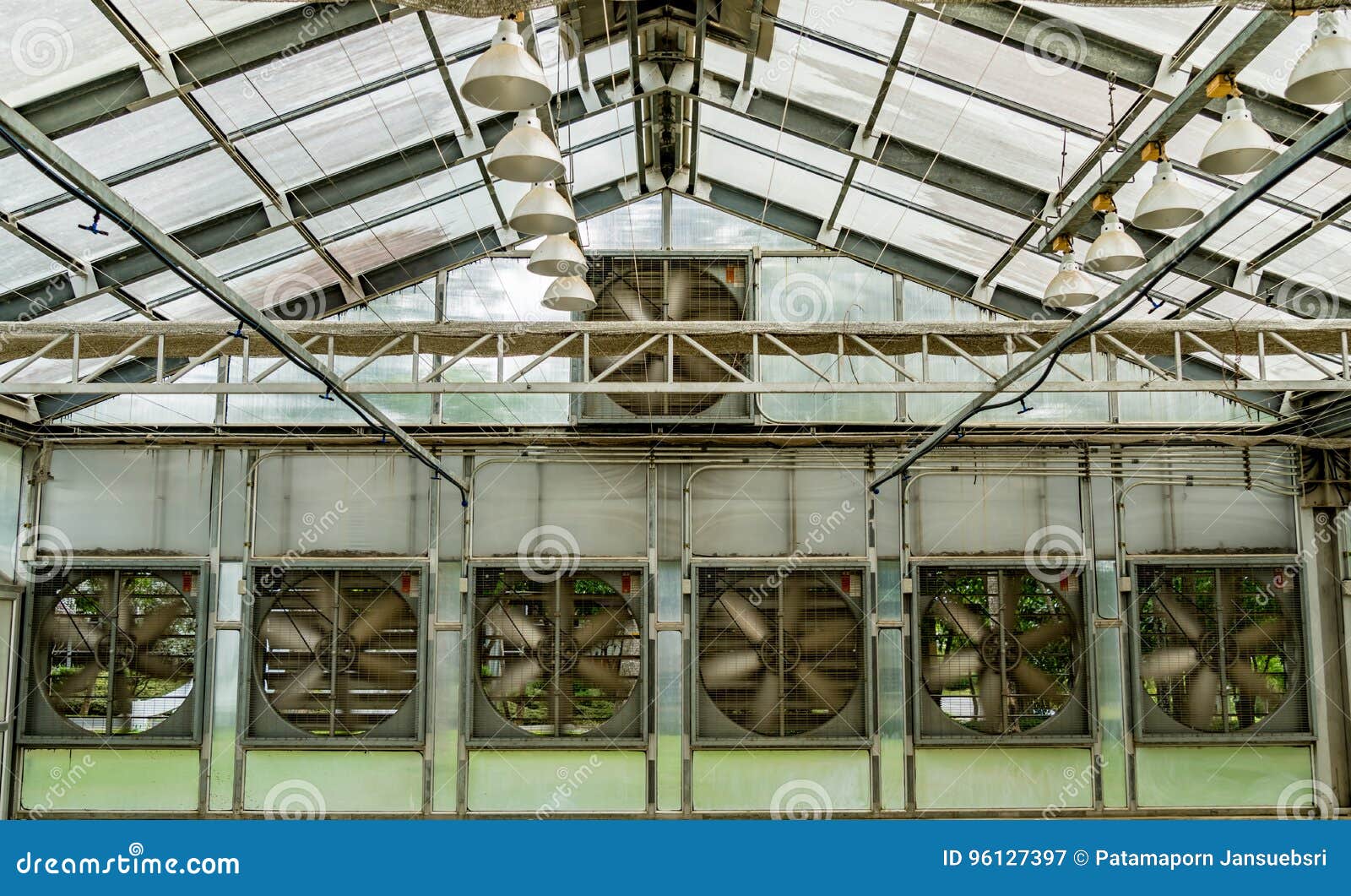 Fan system of greenhouse stock image. Image of food, agriculture - 96127397