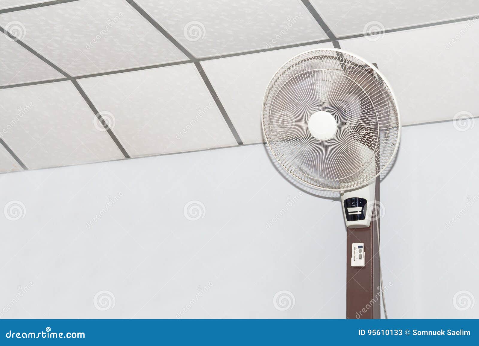 Fan on Wall BackgroundÂ in White Room,conditioning Stock Image - Image ...
