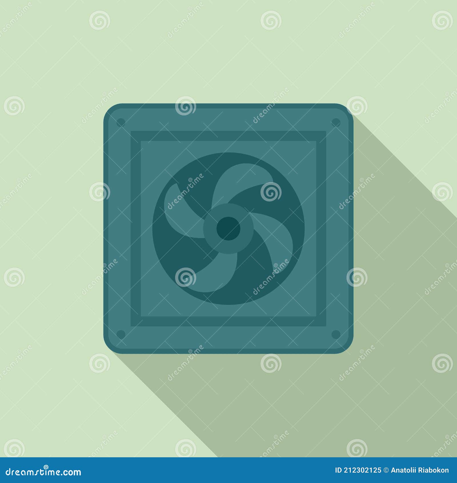 Fan wall icon, flat style stock vector. Illustration of wall - 212302125