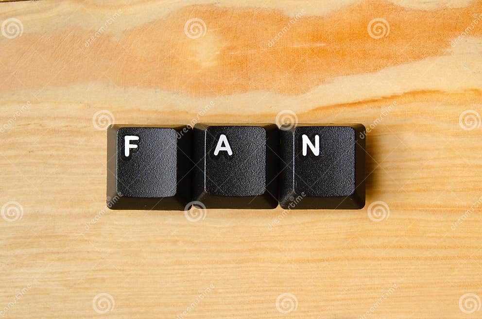 Fan word stock photo. Image of word, keyboard, idea, buttons - 96420172