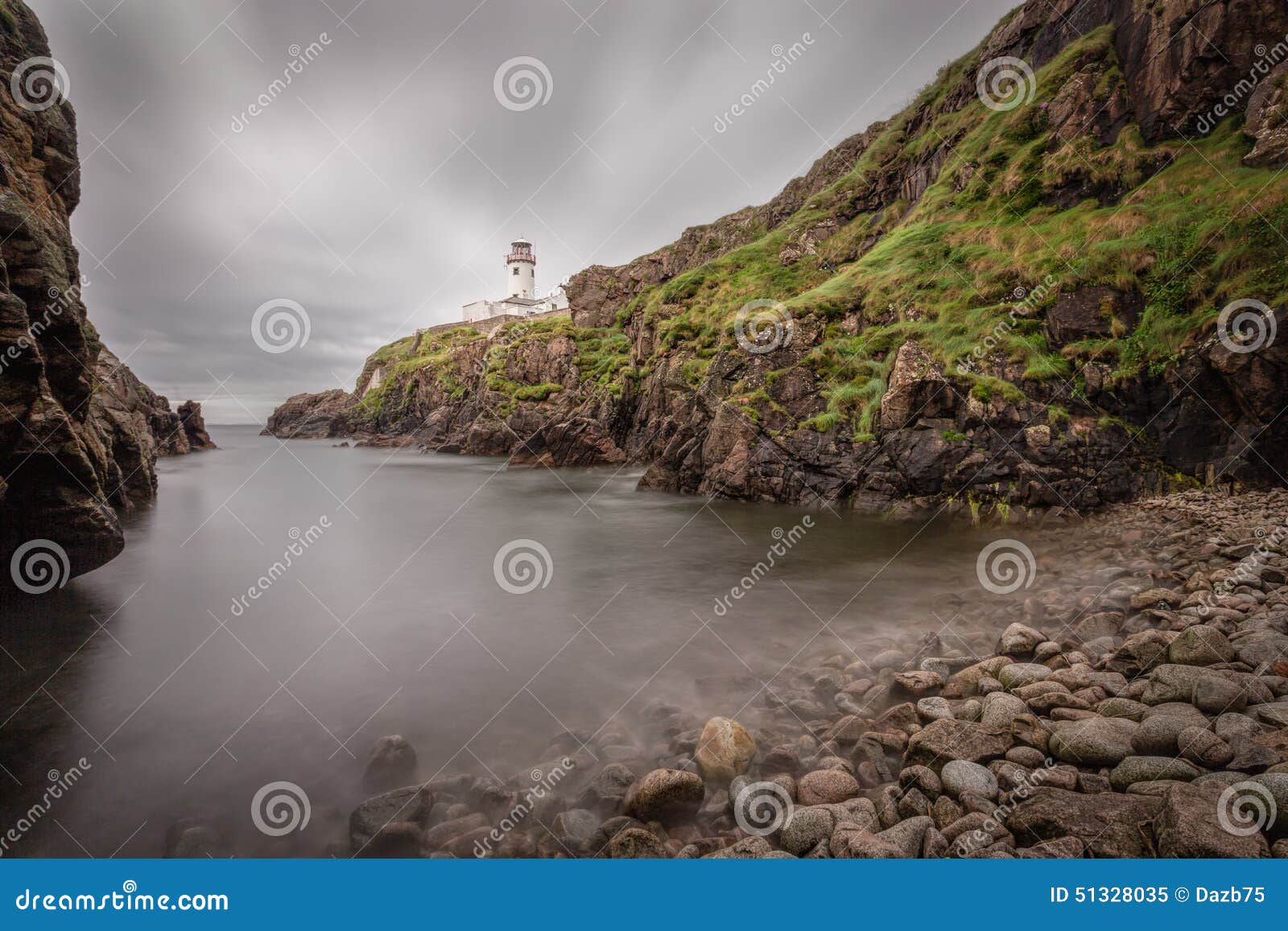 Fanad Head Lighthouse stock image. Image of light, cliffs - 51328035
