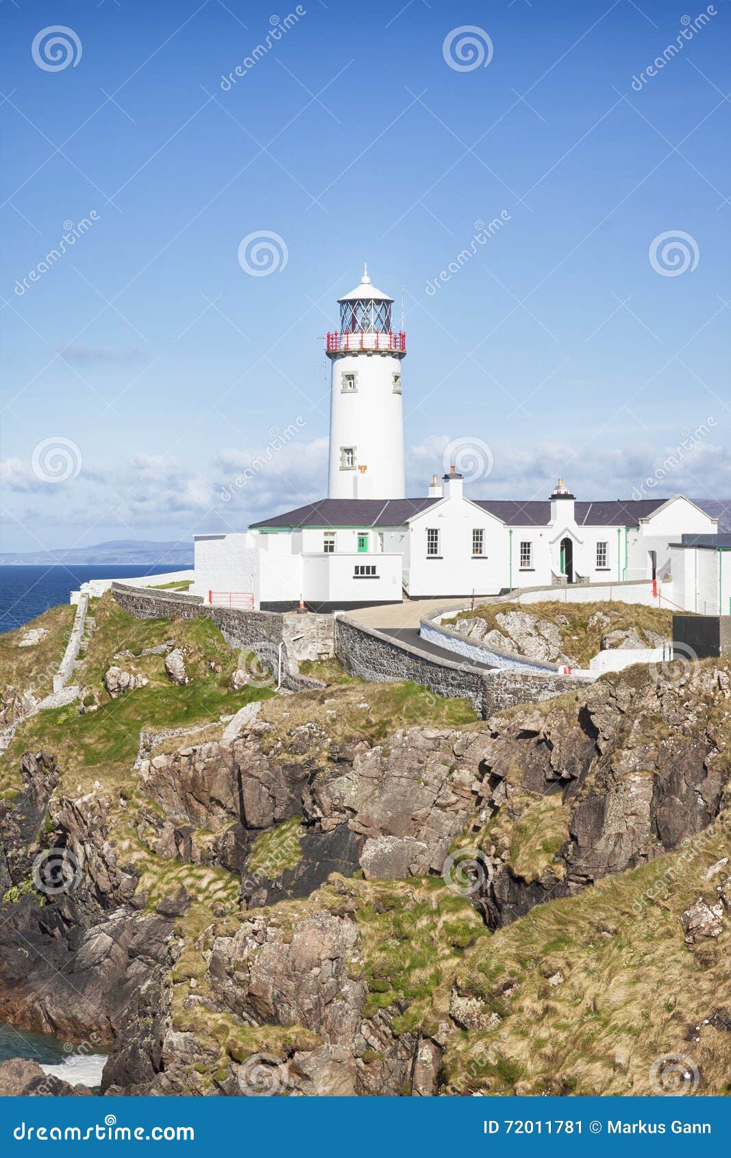 Fanad Head lighthouse stock image. Image of ireland, rock - 72011781