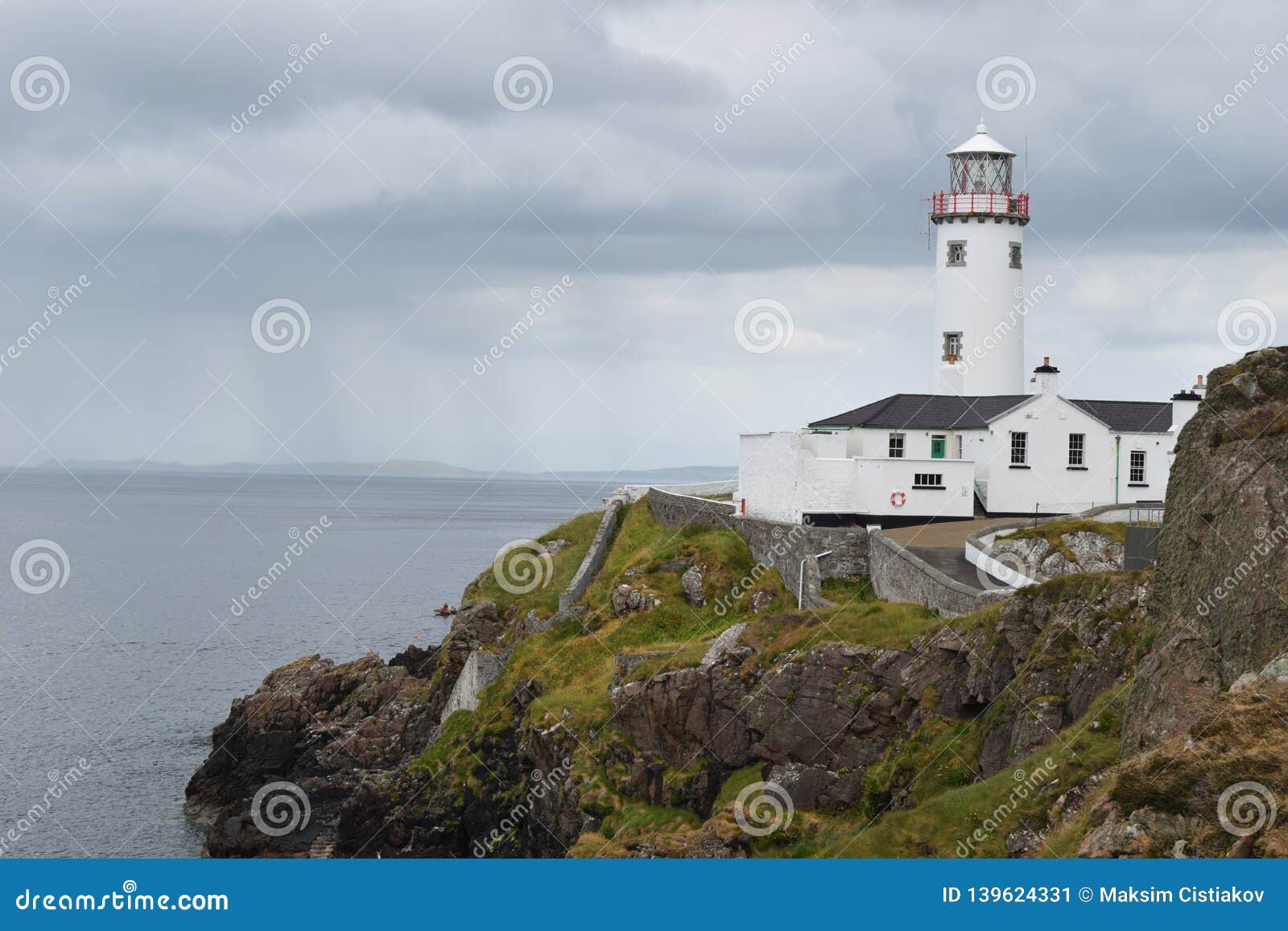 Fanad Head Lighthouse, in a Rainy Day. Stock Image - Image of cloudy ... Fanad Head Lighthouse, in a Rainy Day. Stock Image - Image of cloudy ...