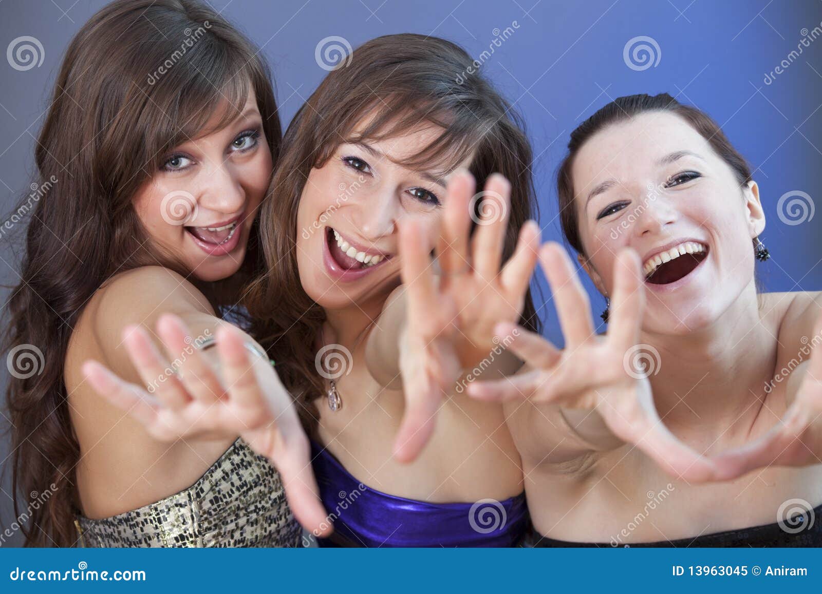 Fanatic girls at disco stock image. Image of group, expression - 13963045