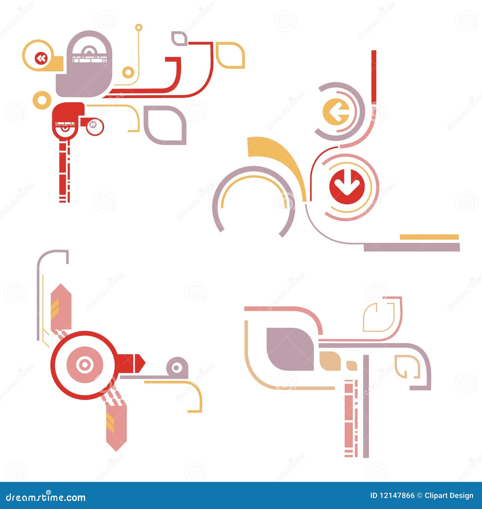 Fancy Abstract Design Elements Stock Vector - Illustration of grungy ...