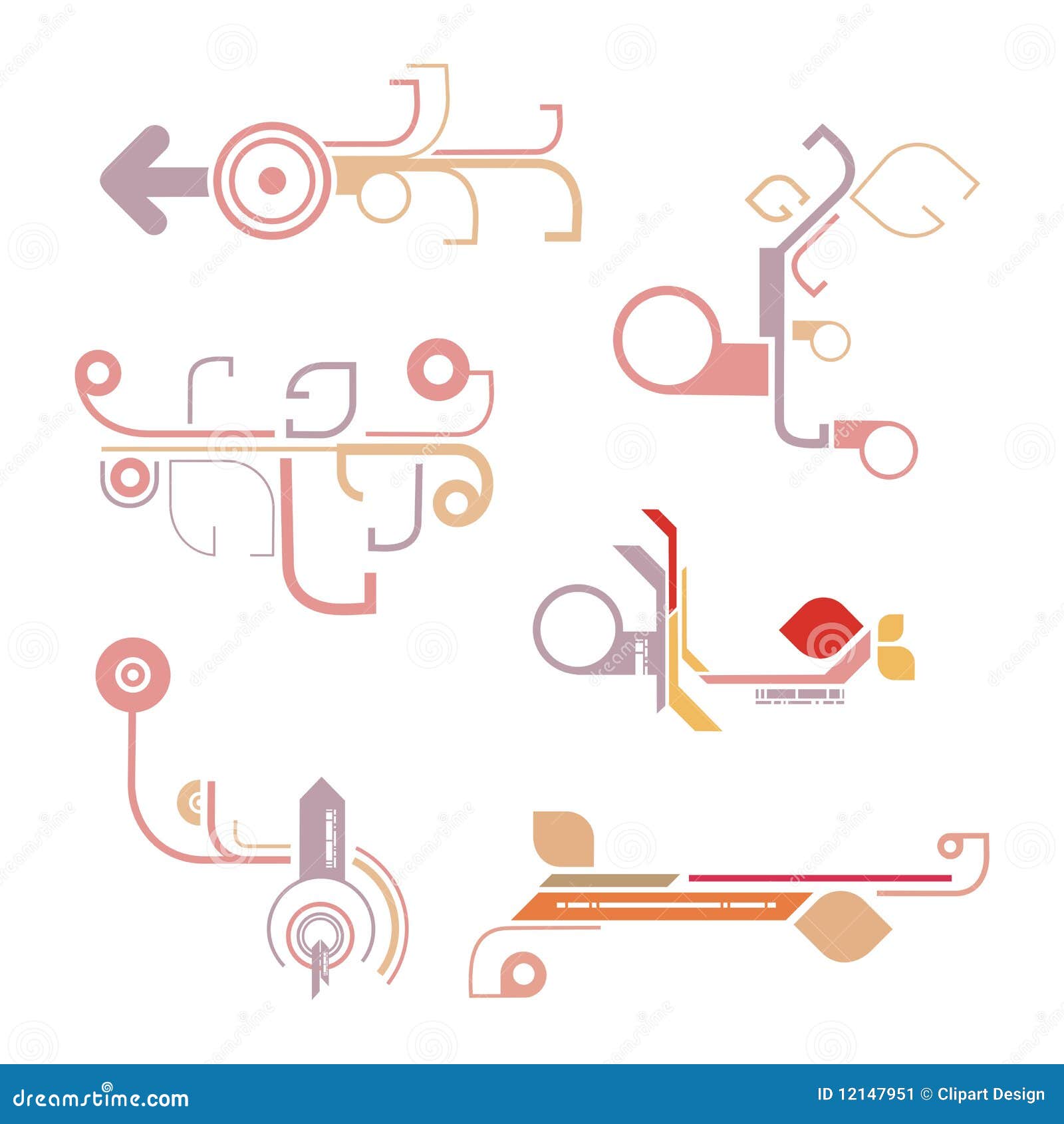 Fancy Abstract Design Elements Stock Vector - Illustration of backdrop ...