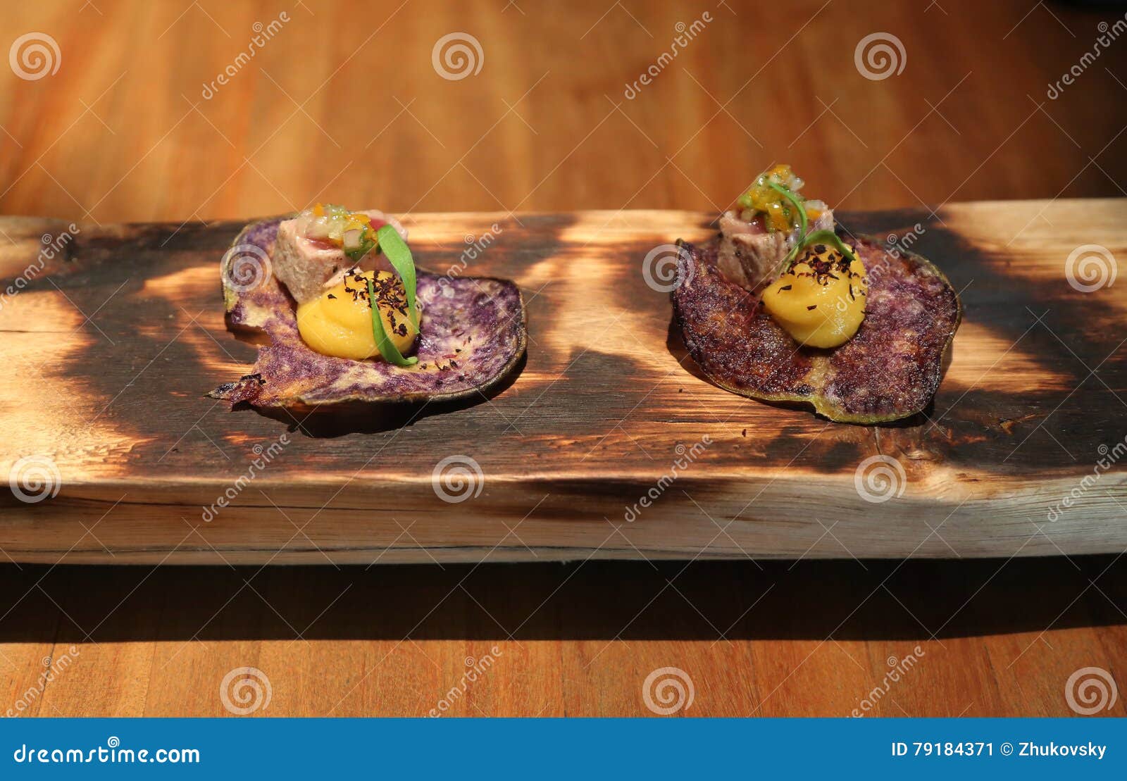 Fancy Appetizer Served in Gourmet Restaurant Stock Image - Image of ...