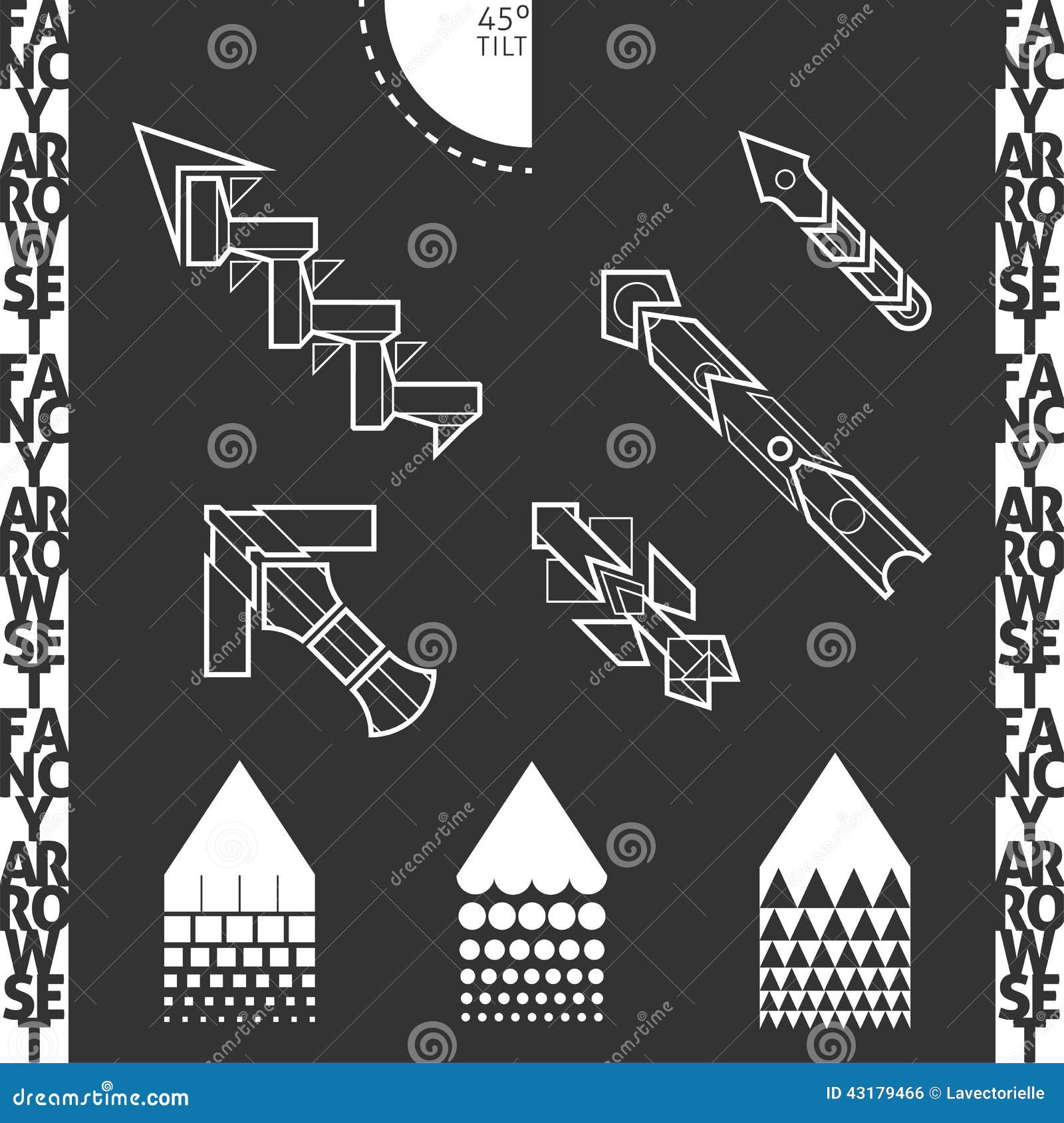 Fancy Arrows Set stock vector. Illustration of orientation - 43179466