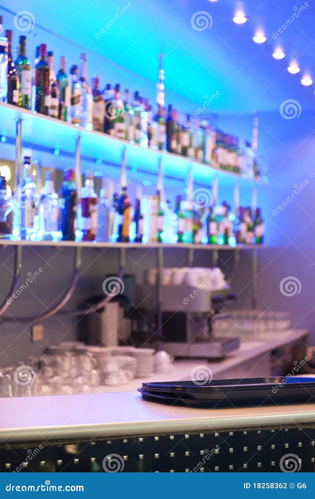Fancy bar stock photo. Image of bottle, alcohol, color - 18258362