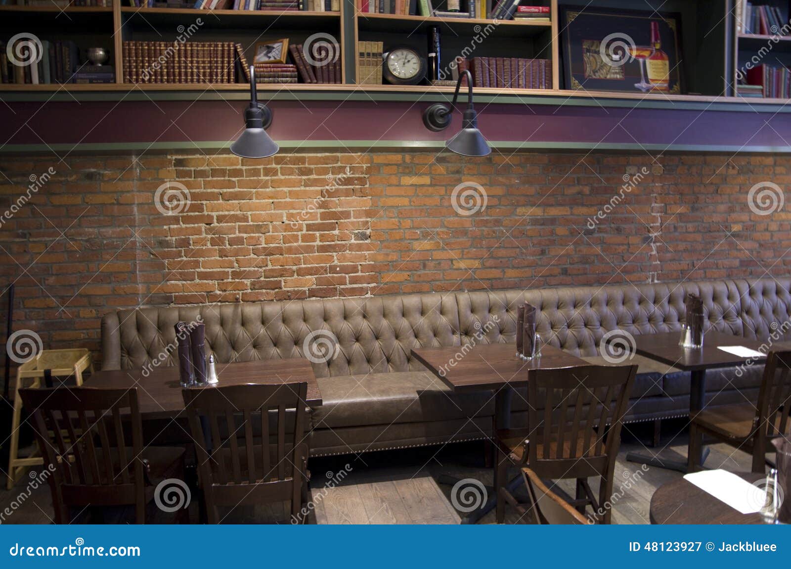 Fancy bar stock image. Image of design, wall, brick, interiors - 48123927