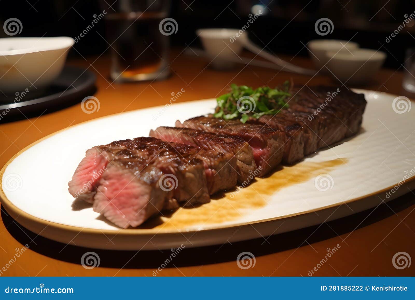 Fancy Beef Steak Dinner, Generative AI Stock Illustration ...