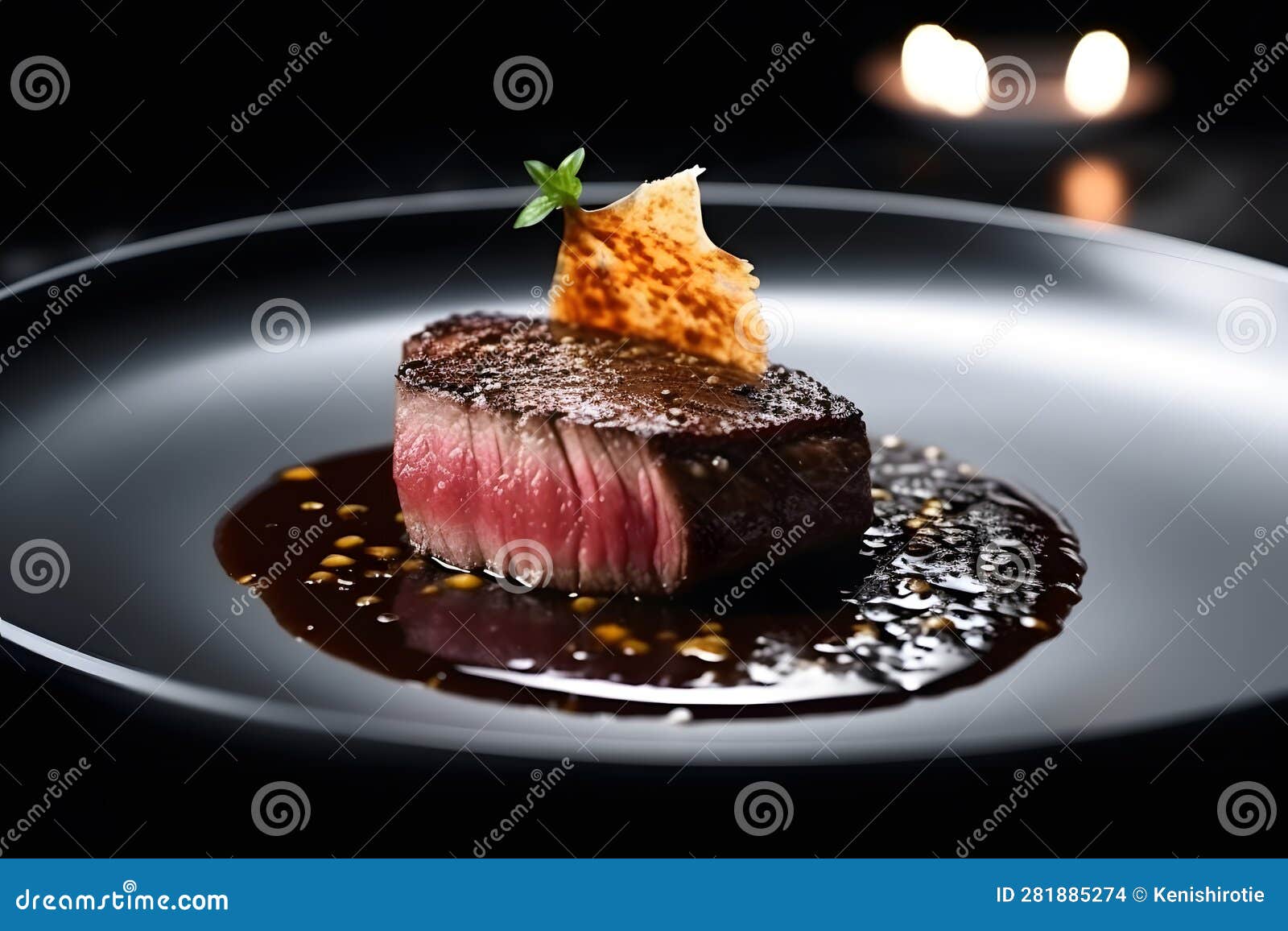 Fancy Beef Steak Dinner, Generative AI Stock Illustration ...