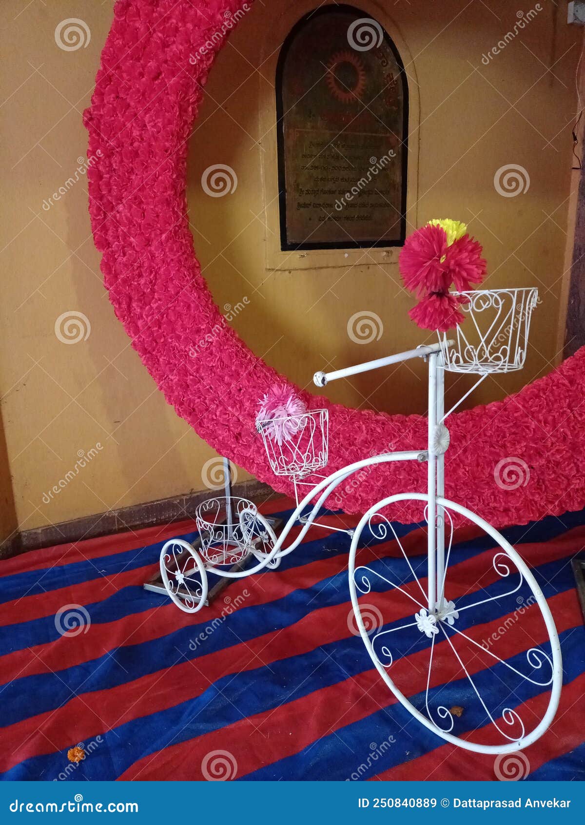 Fancy Bicycle Whait Colour Back Ground Red Colour Plastic Flavour Stock ...
