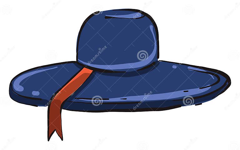 Fancy Blue Hat, Illustration, Vector Stock Vector - Illustration of ...