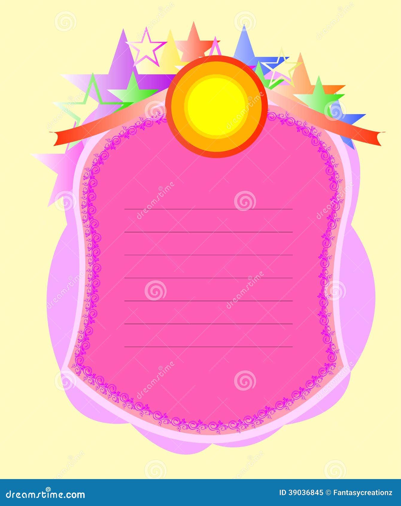 Fancy border stock vector. Illustration of pattern, nature - 39036845