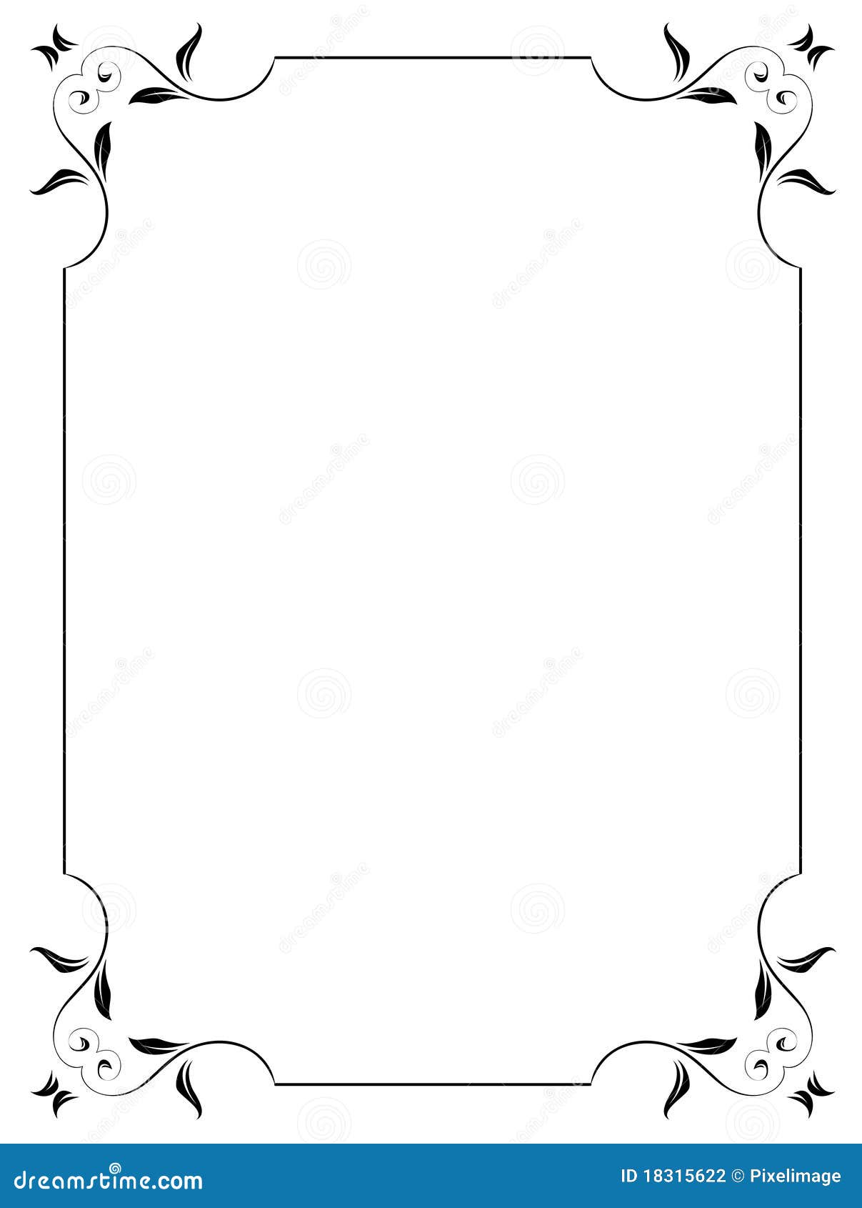 Fancy border frame stock illustration. Illustration of swirls - 18315622
