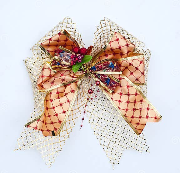 Fancy bow on white stock photo. Image of decoration, silk - 21390742