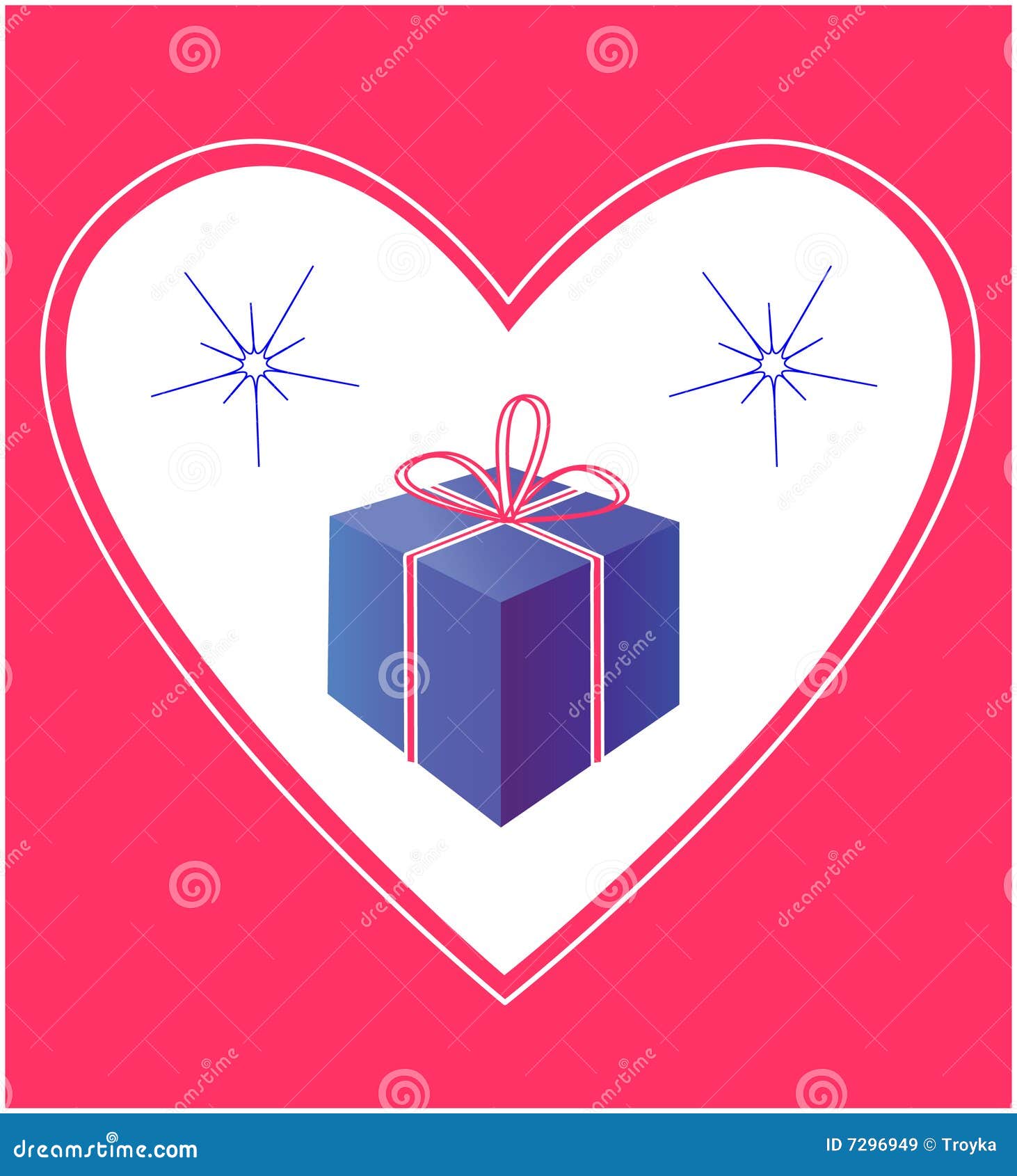 Fancy box in frame. stock vector. Illustration of package - 7296949
