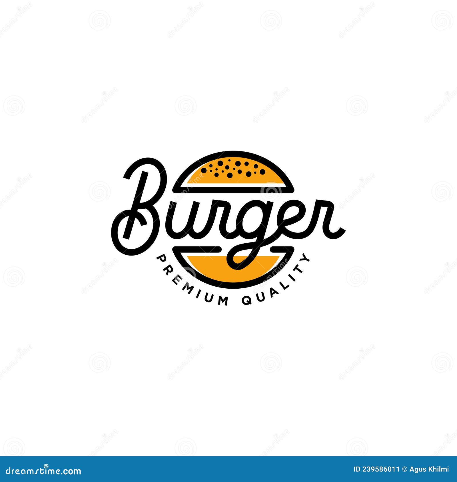 Modern Burger Logo Design Template Stock Illustration - Illustration of ...