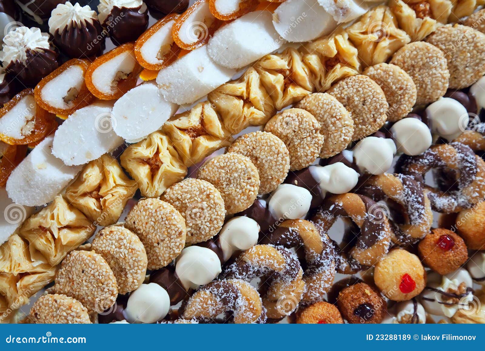 Fancy Cakes on Banquet Table Stock Image - Image of meal, cream: 23288189