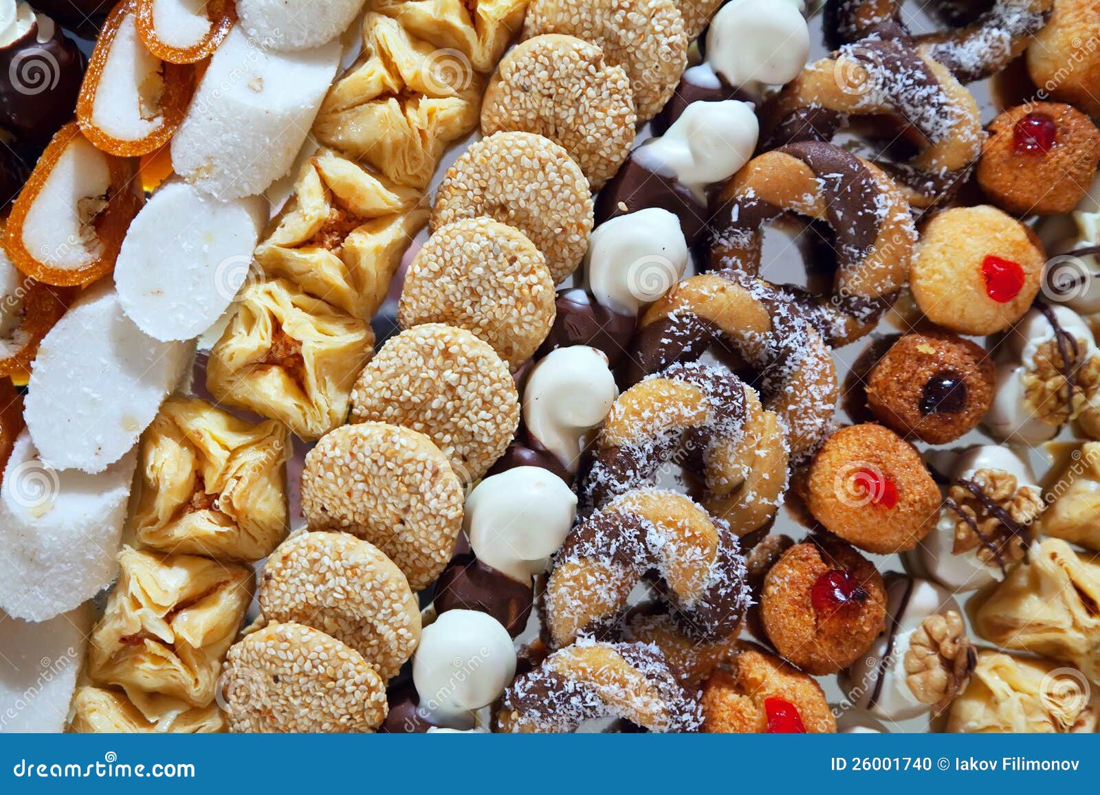 Fancy Cakes on Banquet Table Stock Photo - Image of buffet, cream: 26001740