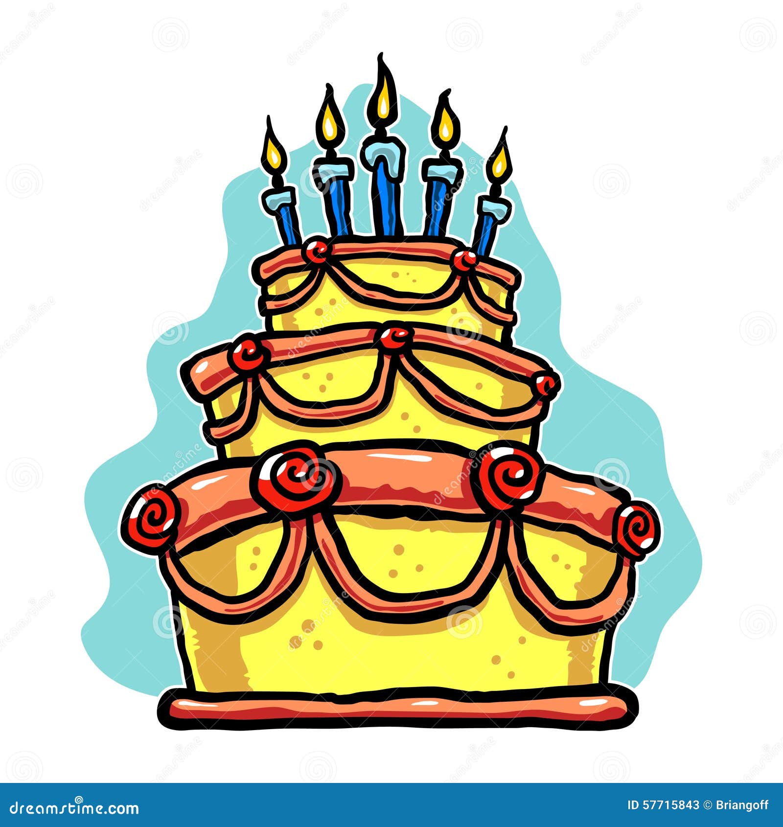 Fancy Cartoon Cake stock vector. Illustration of food - 57715843