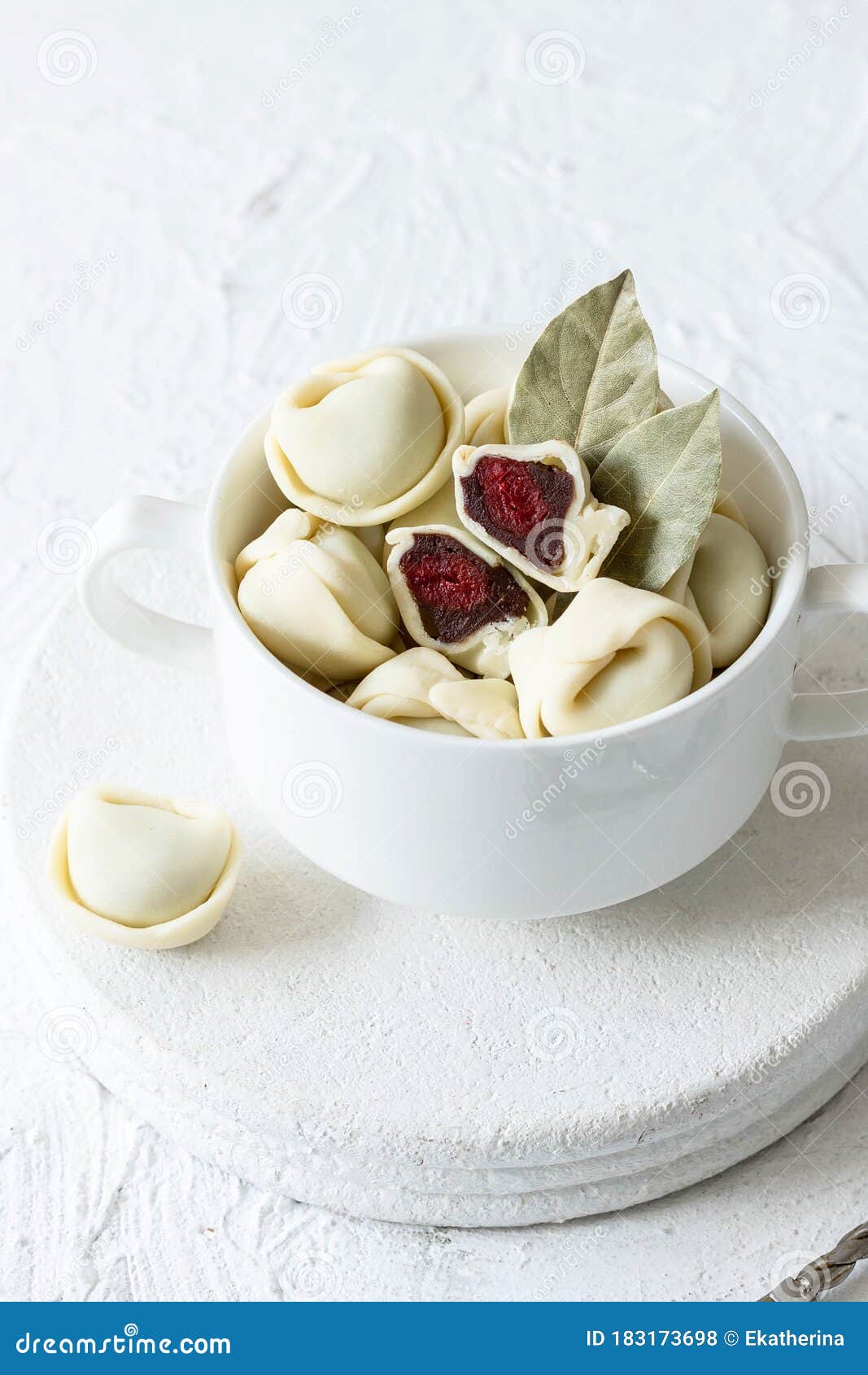 Fancy Chocolates Candy with Cherries. Dumpling Sweets Stock Photo ...