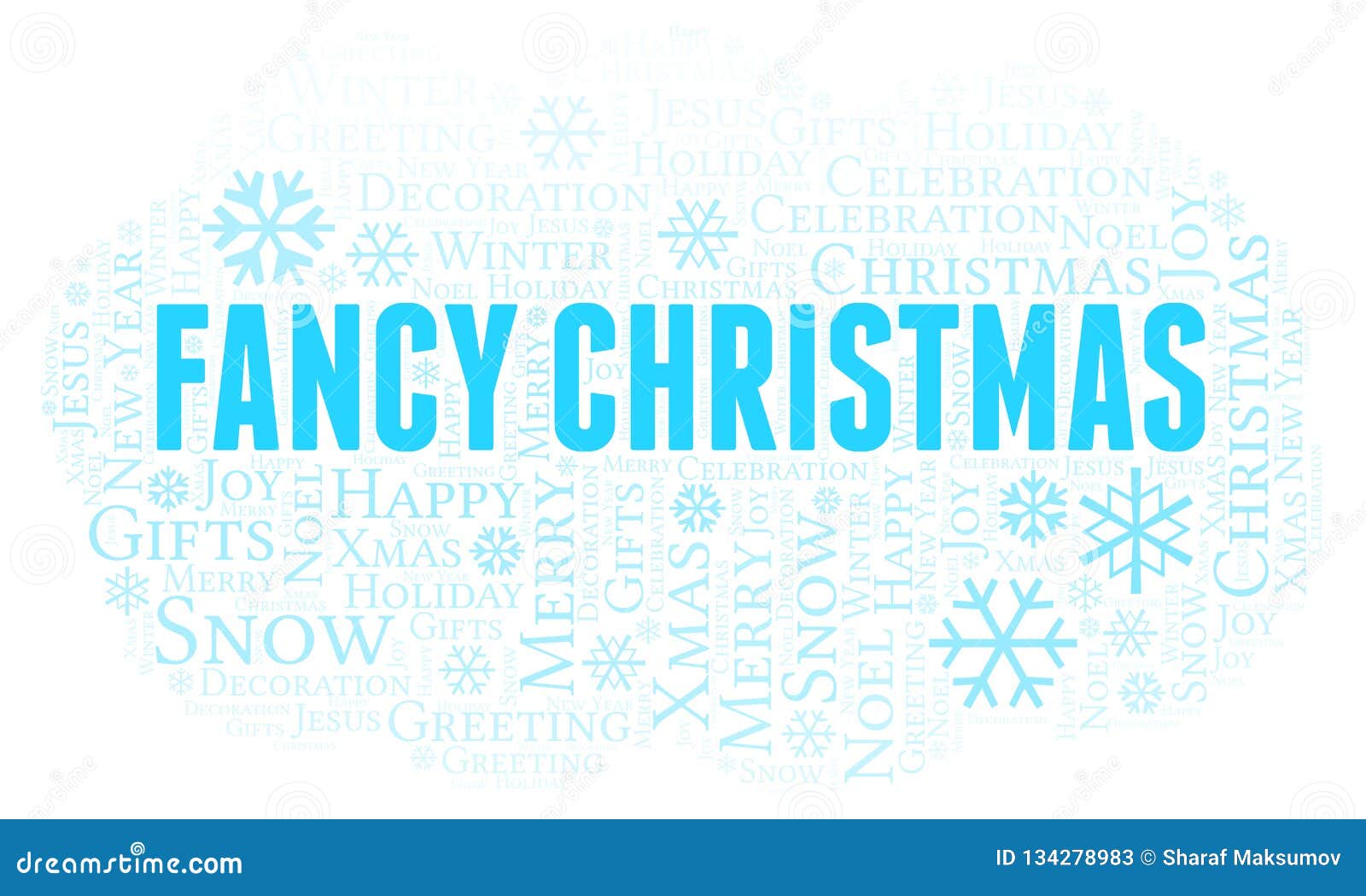 Fancy Christmas word cloud stock illustration. Illustration of greeting ...