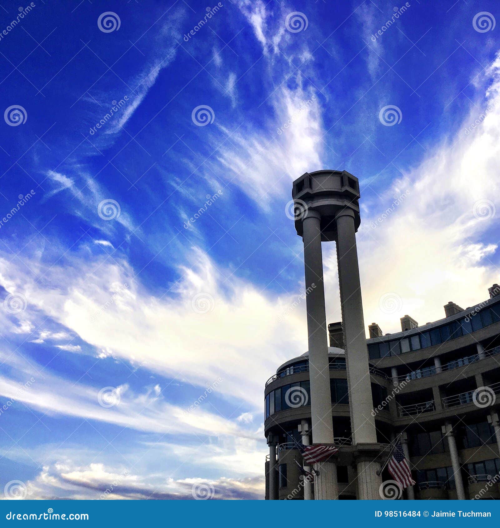 Fancy City Building Against a Blue Sky Stock Photo - Image of ...