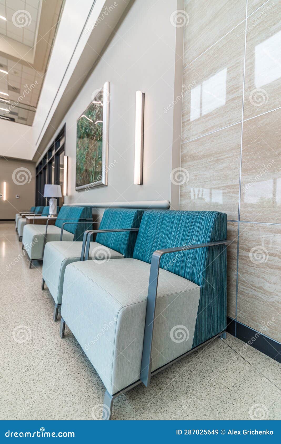 Fancy Clean Hospital Lobby Just Built Stock Image - Image of bright ...
