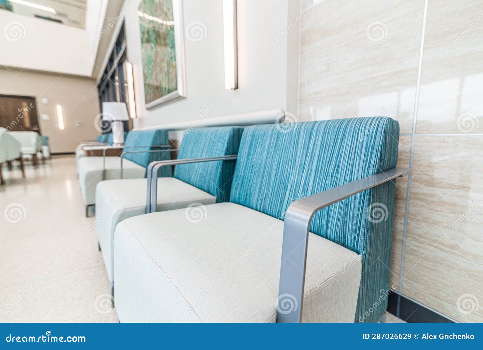 Fancy Clean Hospital Lobby Just Built Stock Image - Image of lobby ...