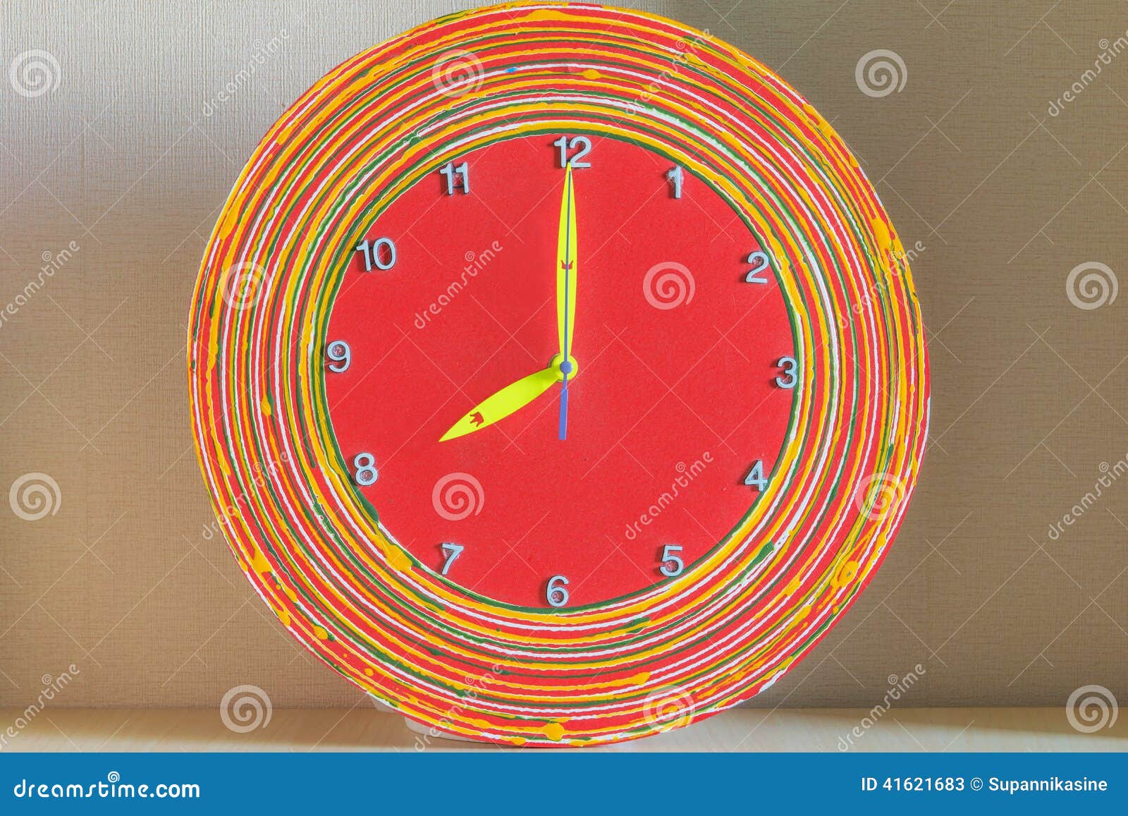 Fancy Clock with Eight O Clock Stock Image - Image of analog, party ...
