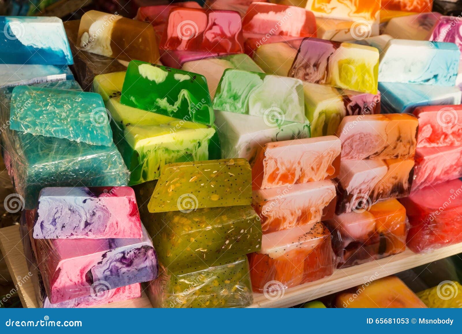 Fancy Colored Hand Made Blocks of Soap Stock Image - Image of care ...