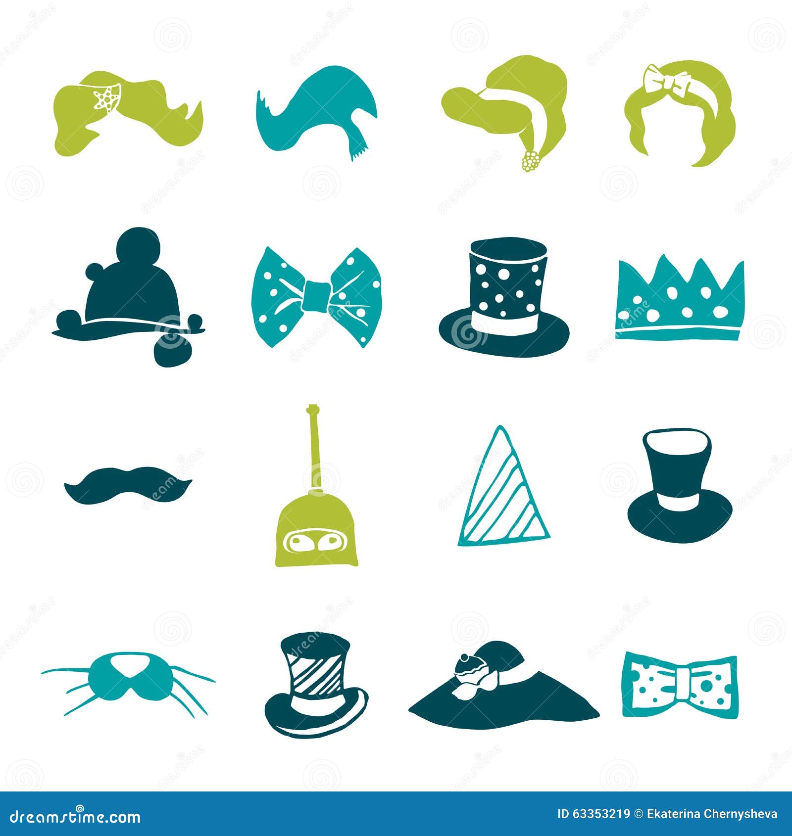 Fancy colored icons stock vector. Illustration of wear - 63353219