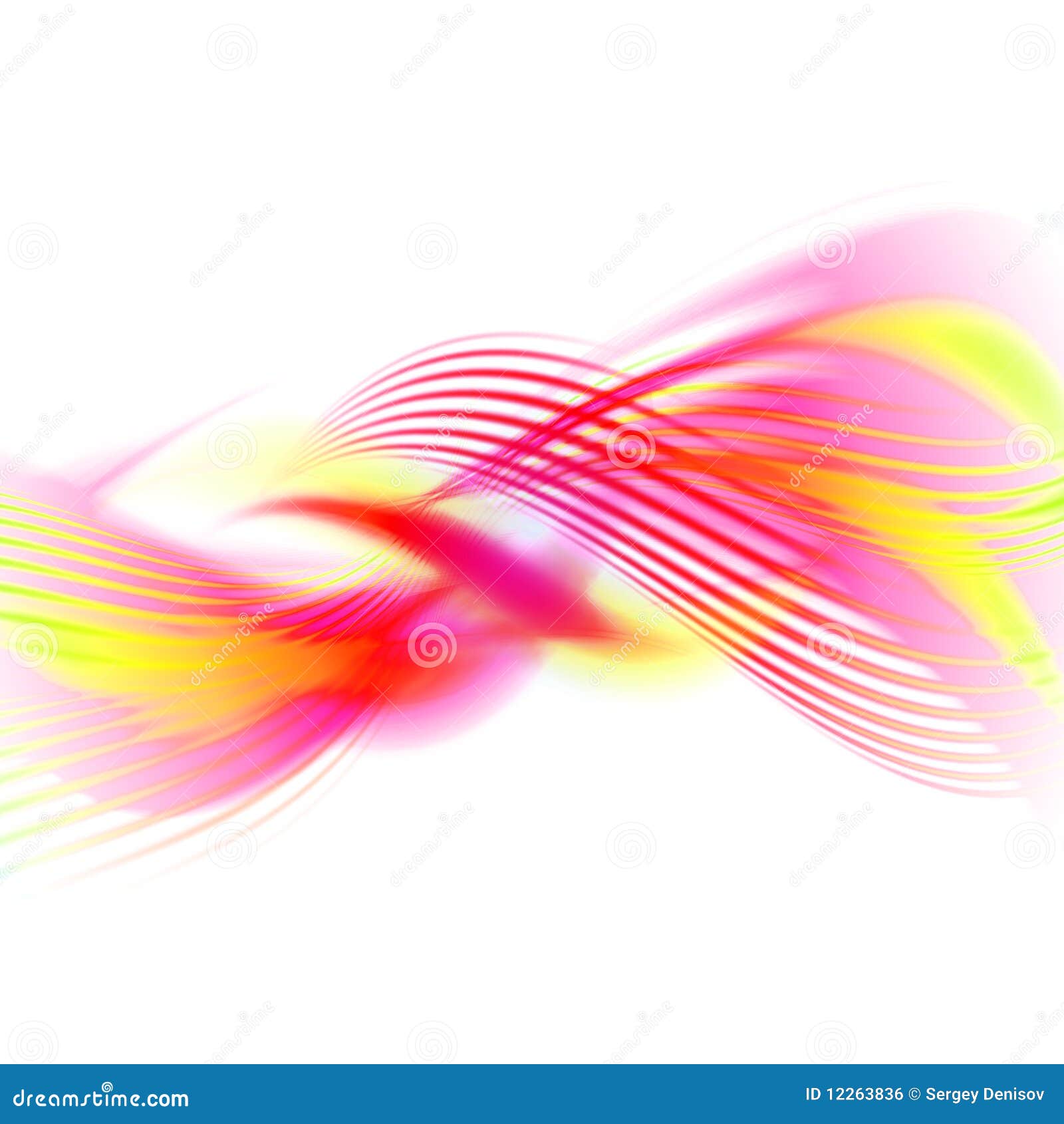 Fancy Colored Waves on a Light Stock Illustration - Illustration of ...