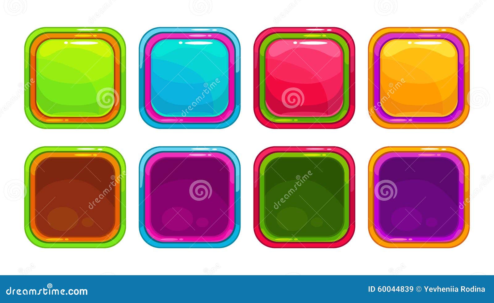 Fancy Colorful Bright Buttons Stock Illustration - Illustration of ...
