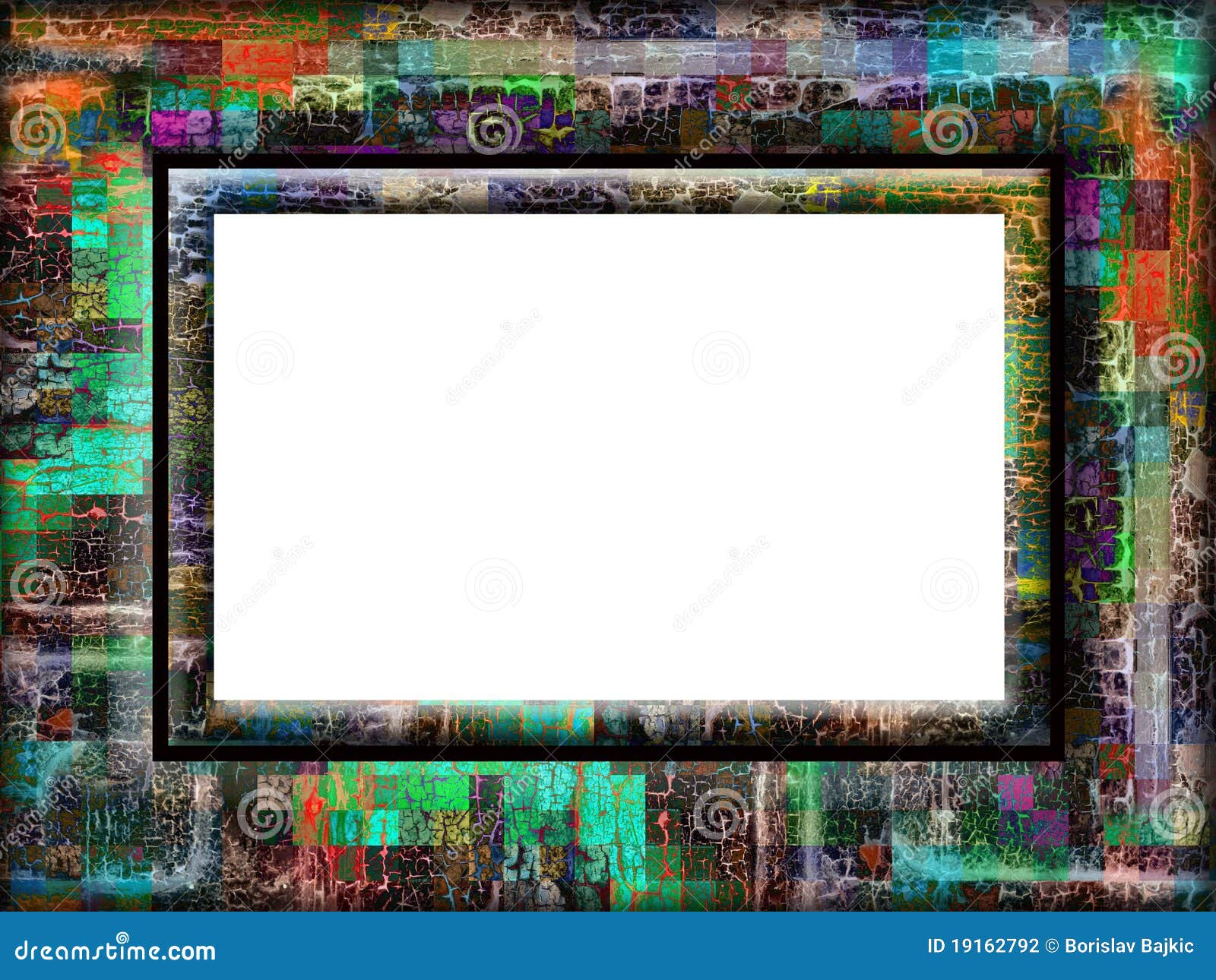 Colorful Frame Of Flowers And Leaves Stock Photography | CartoonDealer ...