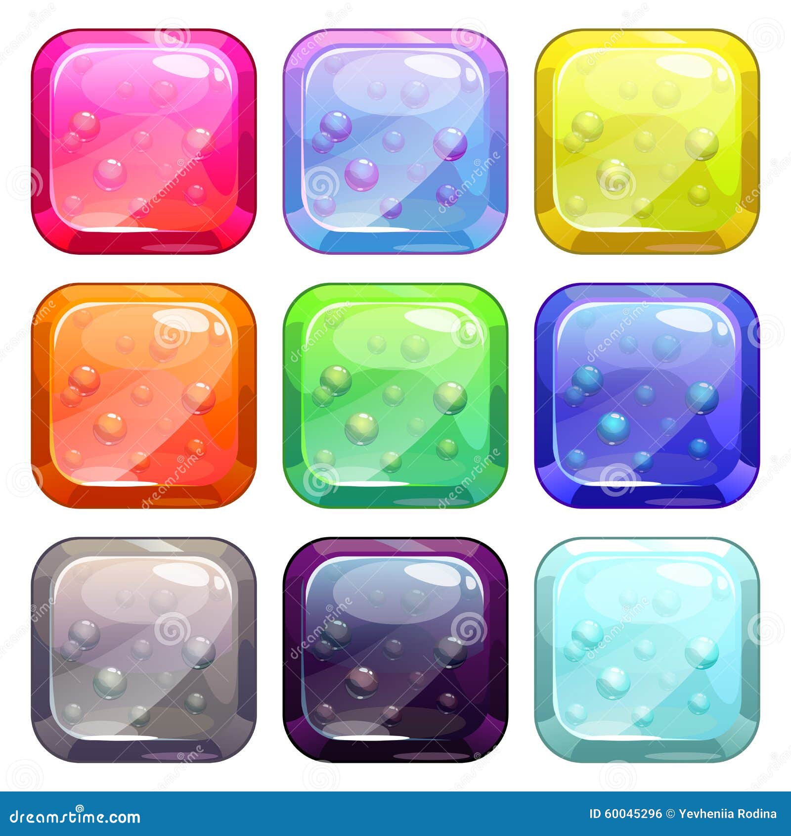 Fancy Colorful Glossy Buttons Stock Illustration - Illustration of ...