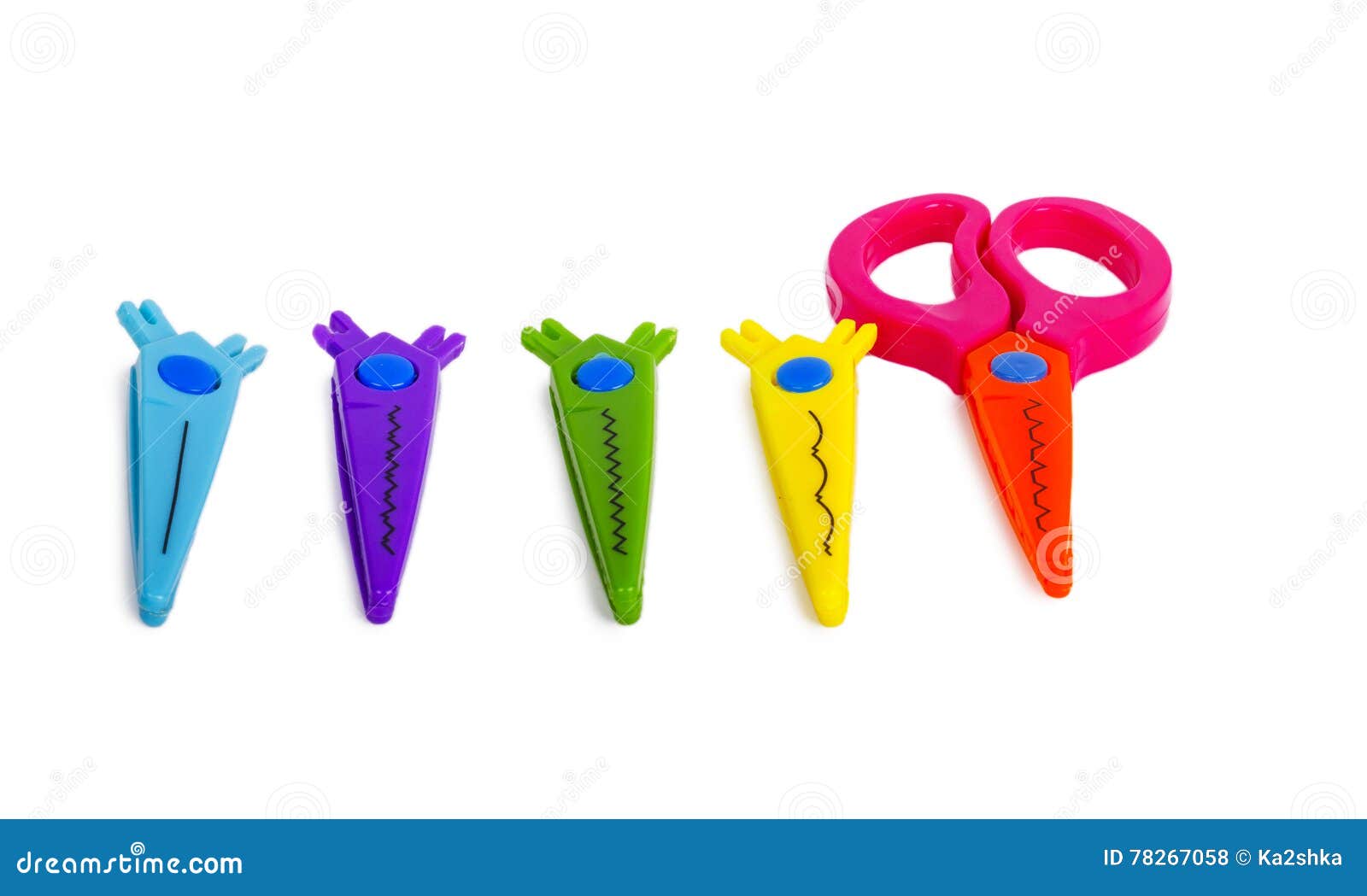 Fancy Colourful Scissors on the White Background Stock Photo - Image of ...