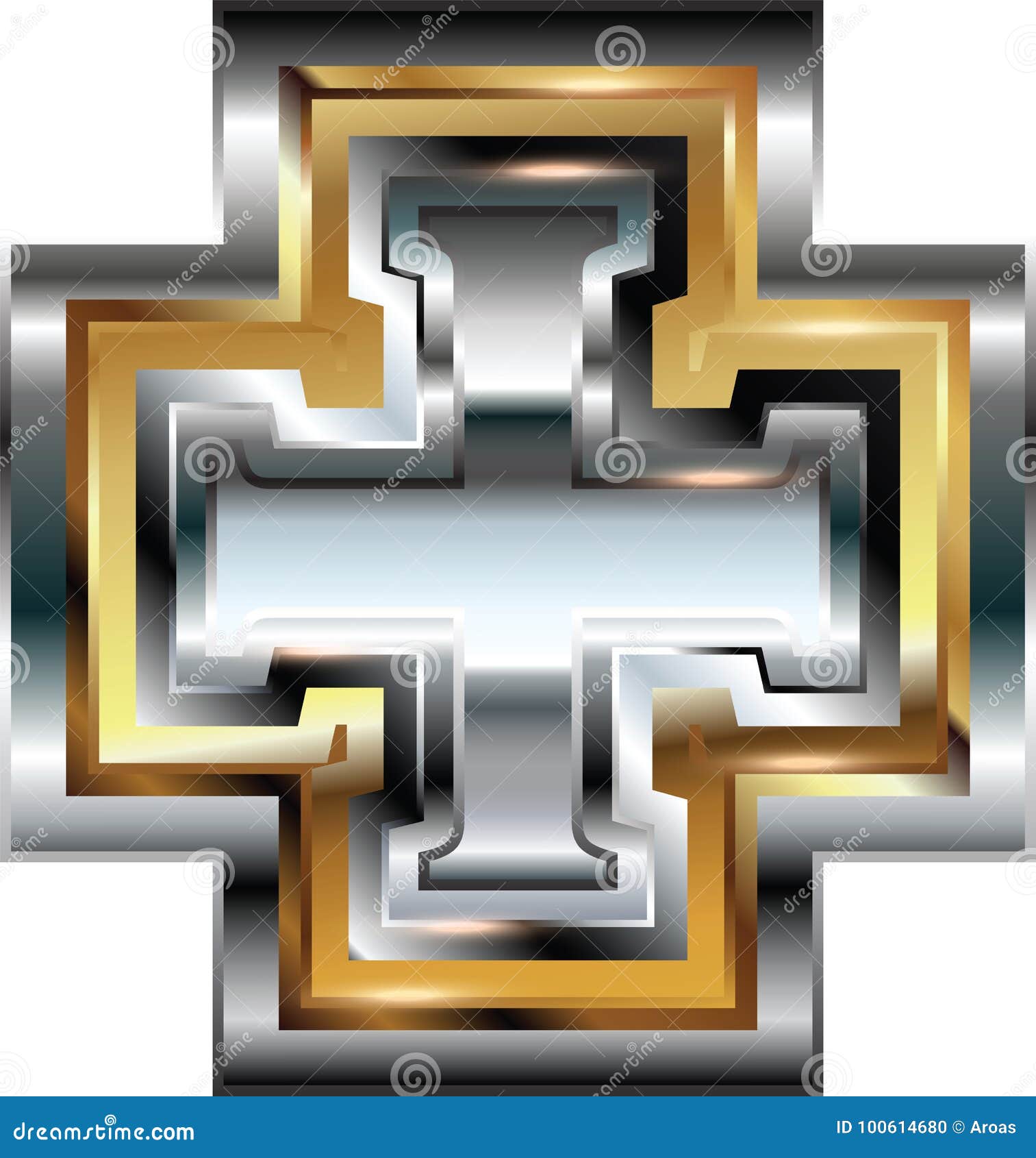 Fancy cross symbol stock vector. Illustration of help - 100614680