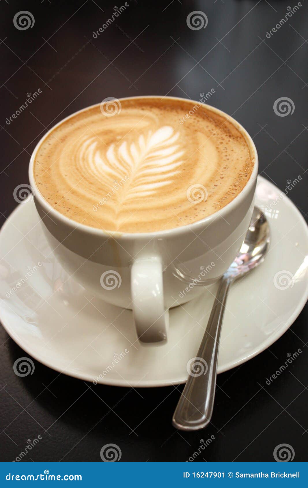 Fancy Cup of Coffee stock image. Image of fern, swirl - 16247901