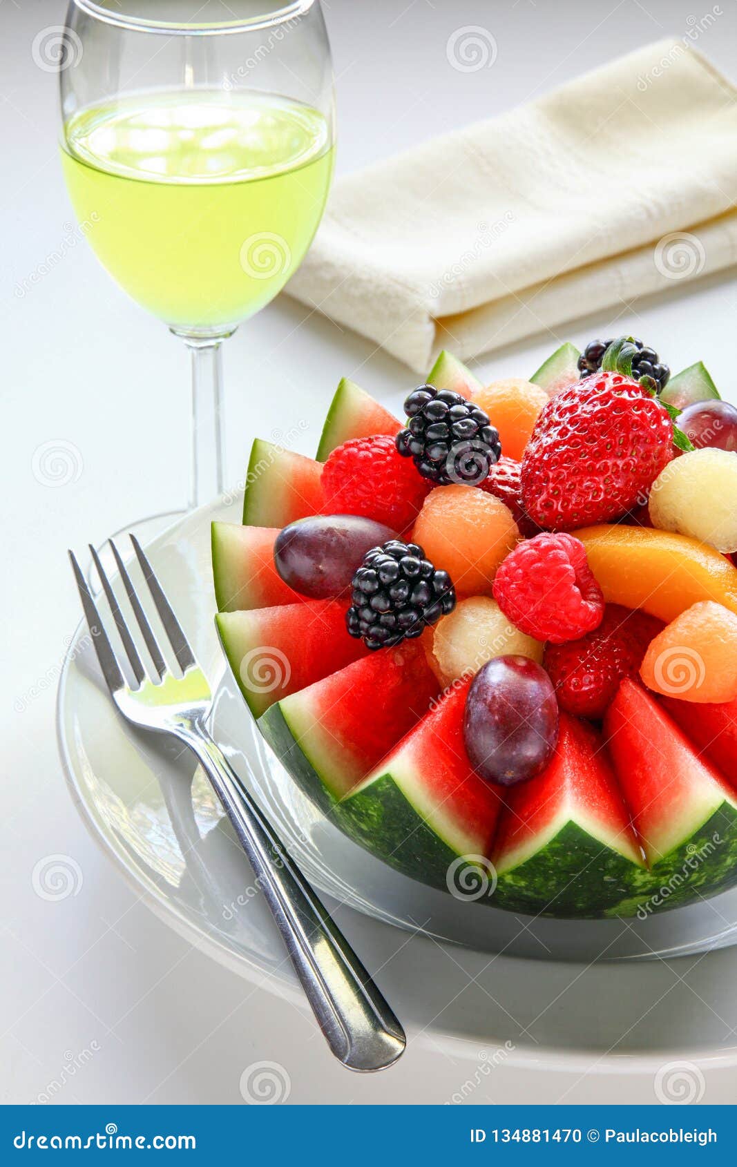 Fancy Cut Watermelon with Assorted Fruit Inside Stock Photo - Image of ...