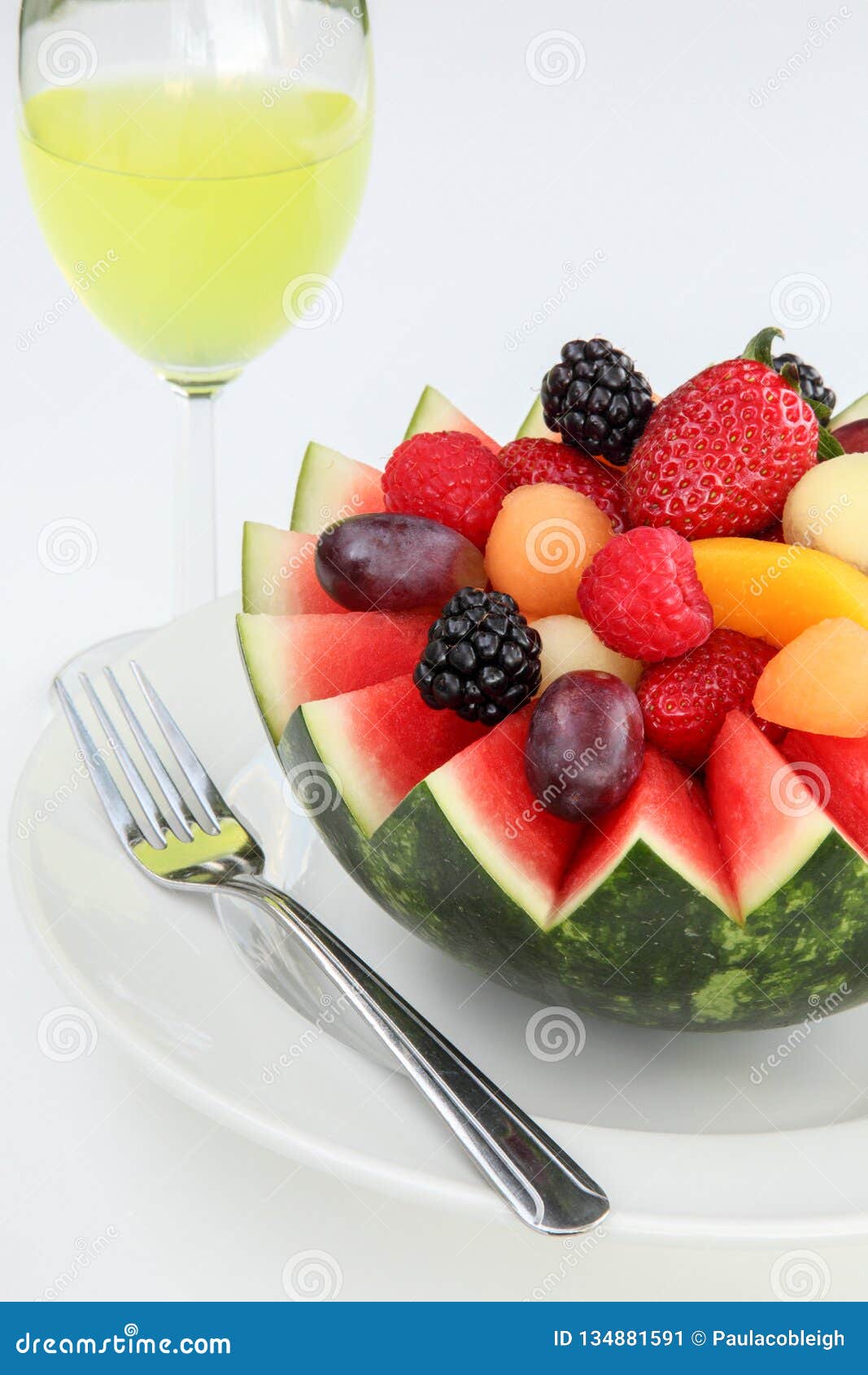 Fancy Cut Watermelon with Assorted Fruit Inside Stock Image - Image of ...