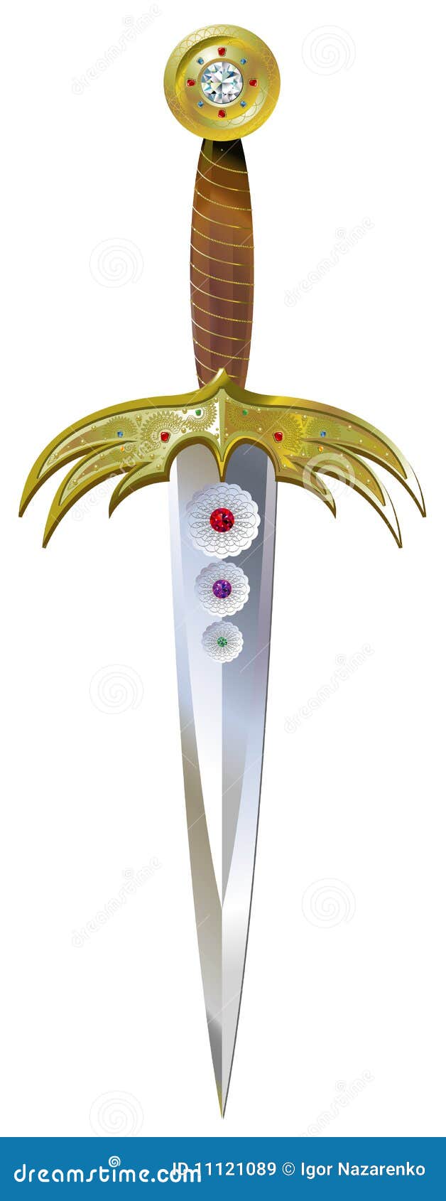 Fancy Dagger With Precious Stones Royalty Free Stock Images - Image ...