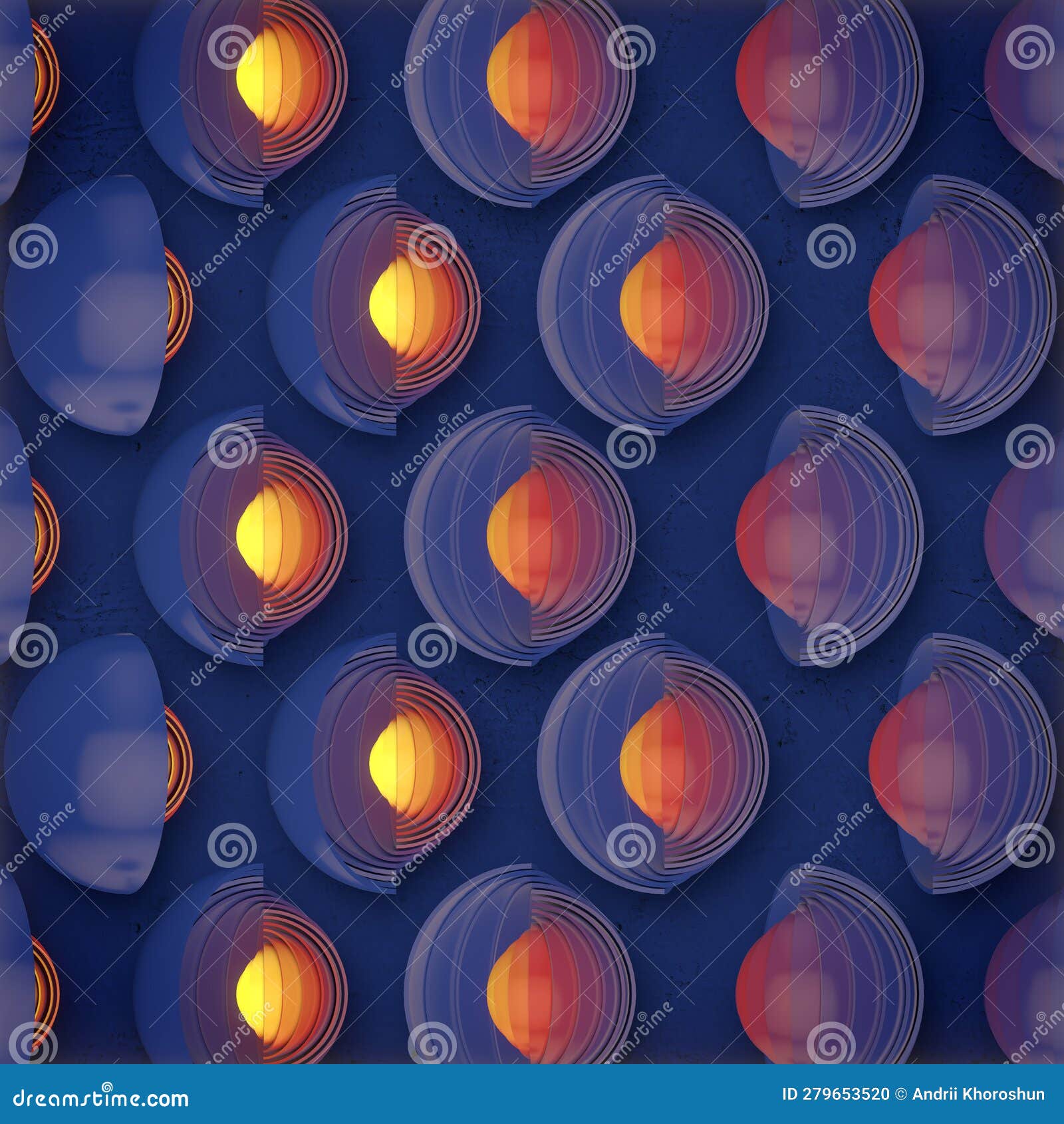 Fancy Dark Blue Background with a Pattern of Bright Geometric Shapes ...