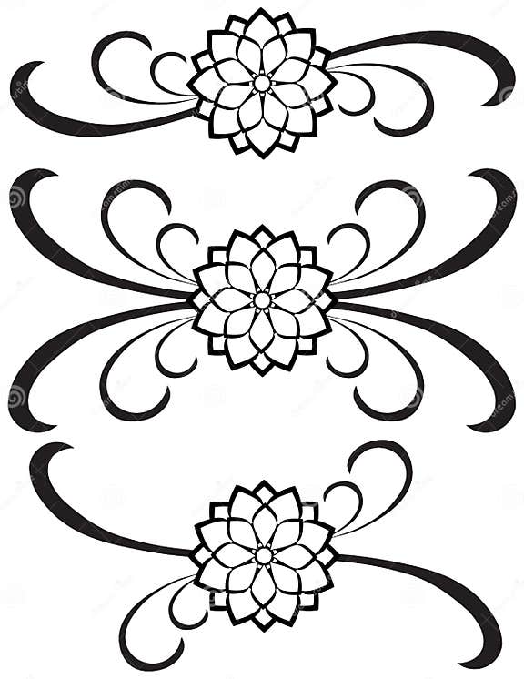 Fancy Detailed Decorations 77 Stock Vector - Illustration of border ...