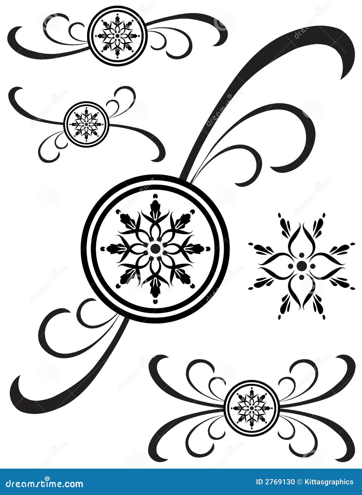 Fancy Detailed Decorations 80 Stock Vector - Illustration of border ...